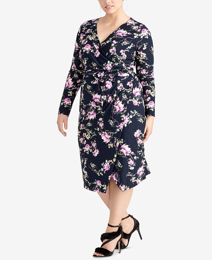 RACHEL Rachel Roy Trendy Plus Size Floral Midi Dress - Macy's