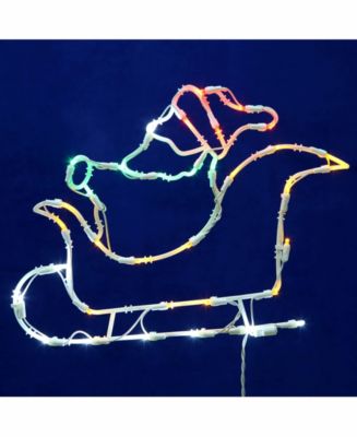 Vickerman 18" Santa Sleigh Wire Silhouette With 35 Led Lights - Macy's