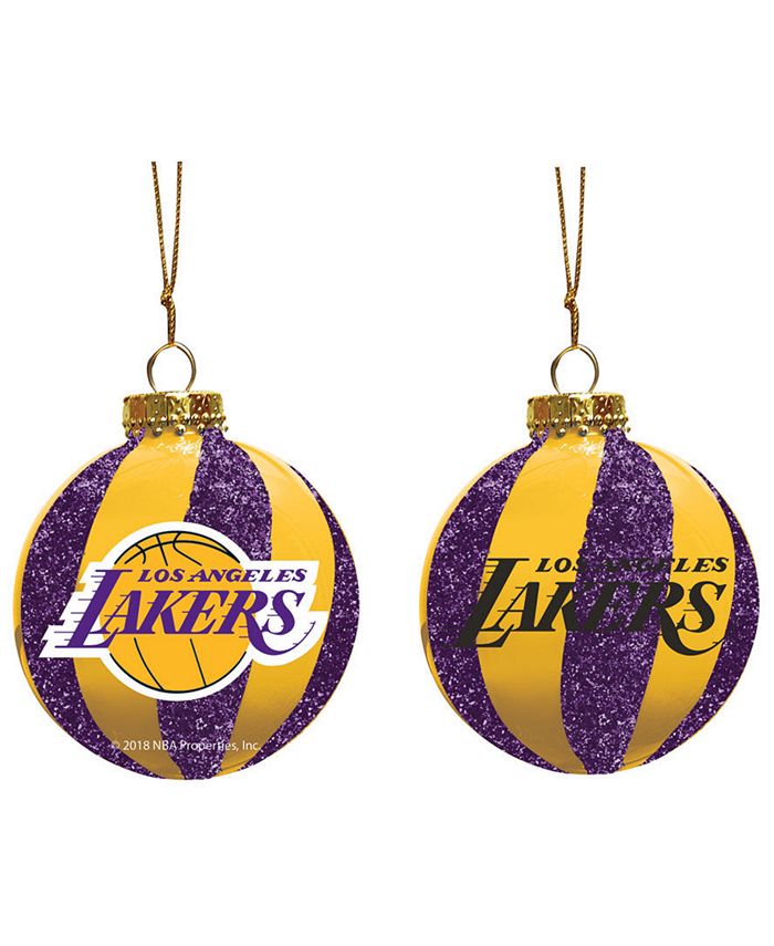 Memory Company Los Angeles Lakers 3" Sparkle Glass Ball - Macy's