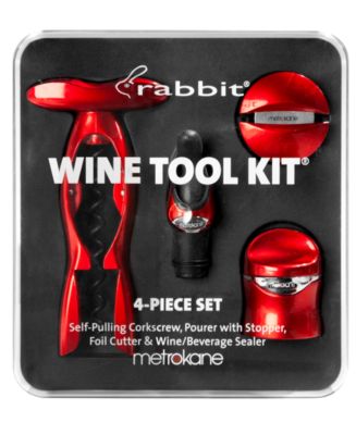 Metrokane Barware, Rabbit 4 Piece Wine Tool Kit - Macy's