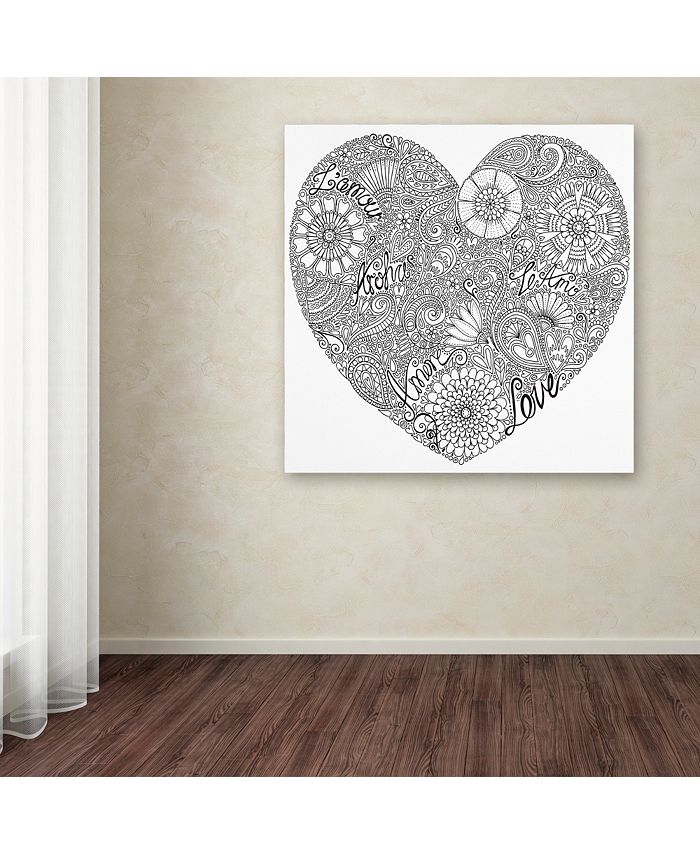 Trademark Global Hello Angel 'Love Heart' Canvas Art, 18" x 18" - Macy's