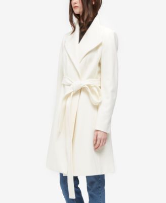 French Connection Belted Felt Coat - Macy's