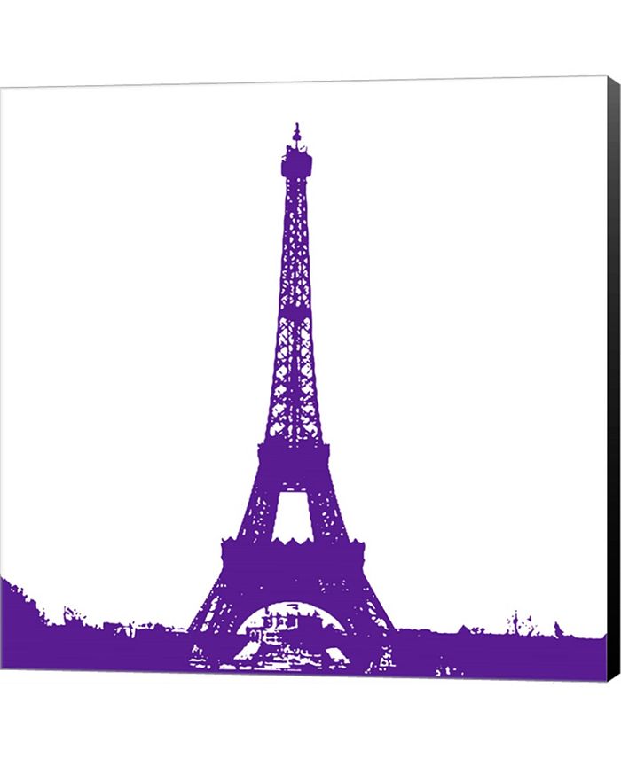 Metaverse Purple Eiffel Tower by Veruca Salt Canvas Art - Macy's