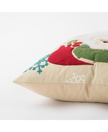 Rizzy Home 20" x 20" Santa Clause Poly Filled Pillow - Macy's