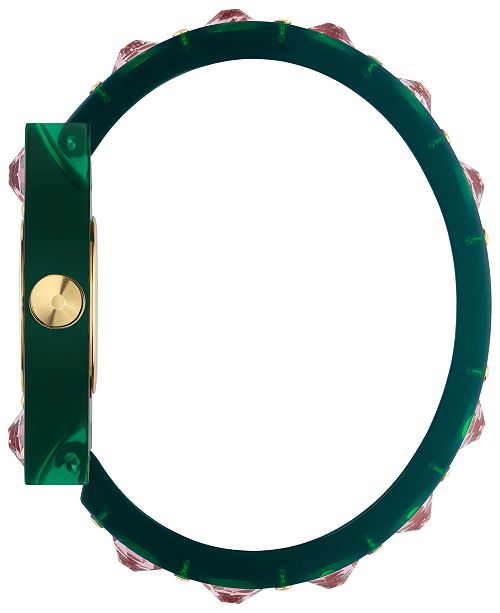 Gucci Women's Swiss Vintage Web Green-Red-Green Plexi-Resin Bangle ...