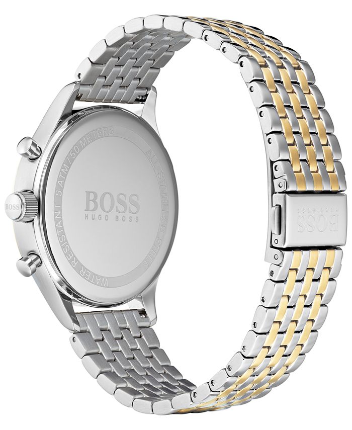 BOSS Hugo Boss Men's Chronograph Companion Two-Tone Stainless Steel ...