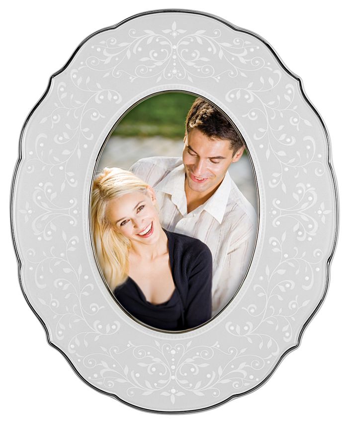 Lenox CLOSEOUT! Picture Frame, Opal Innocence Oval 5" x 7" - Macy's