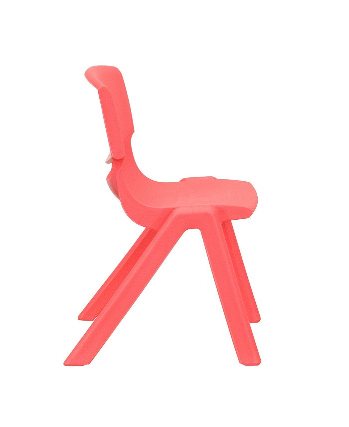 Flash Furniture Red Plastic Stackable School Chair With 12'' Seat ...