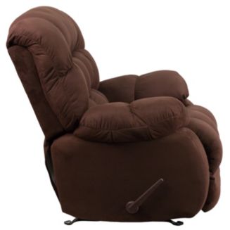Contemporary Softsuede Fudge Microfiber Rocker Recliner - Macy's