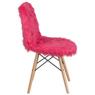 Shaggy Dog Hot Pink Accent Chair - Macy's