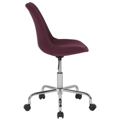 Aurora Series Mid-Back Purple Fabric Task Chair With Pneumatic Lift And ...