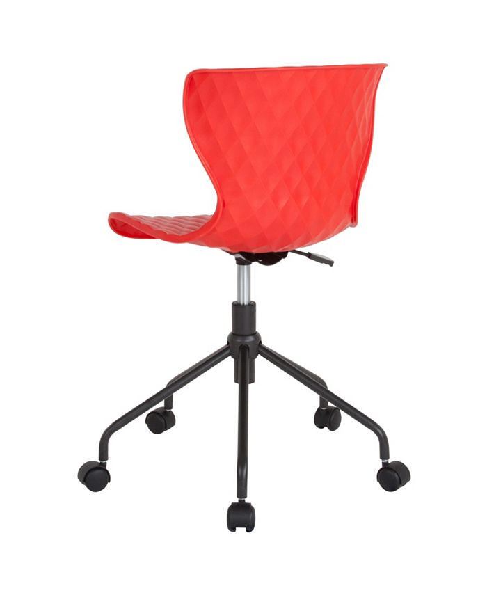Flash Furniture Brockton Contemporary Design Red Plastic Task Chair ...