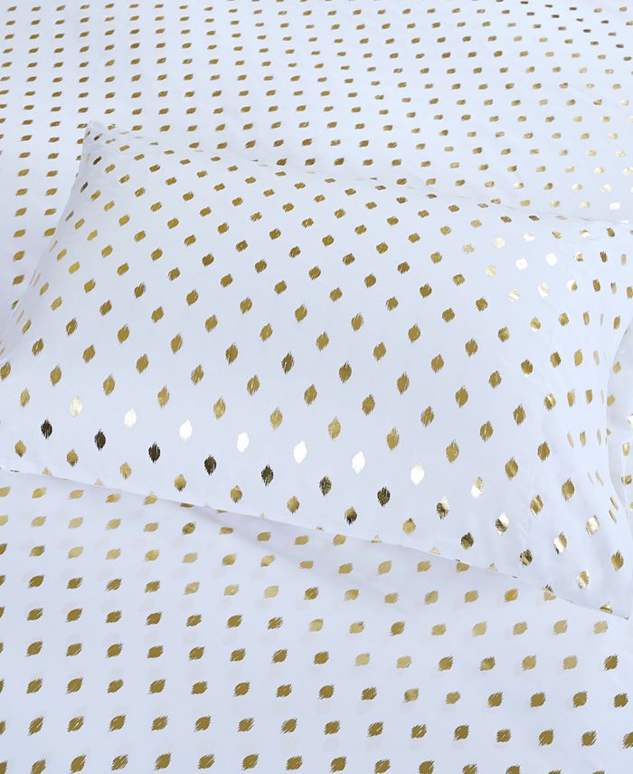 Intelligent Design Metallic Dot Sheet Set, Twin - Macy's