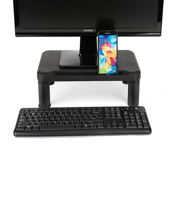 Mind Reader Small Monitor Stand, 2 Pack, Black - Macy's