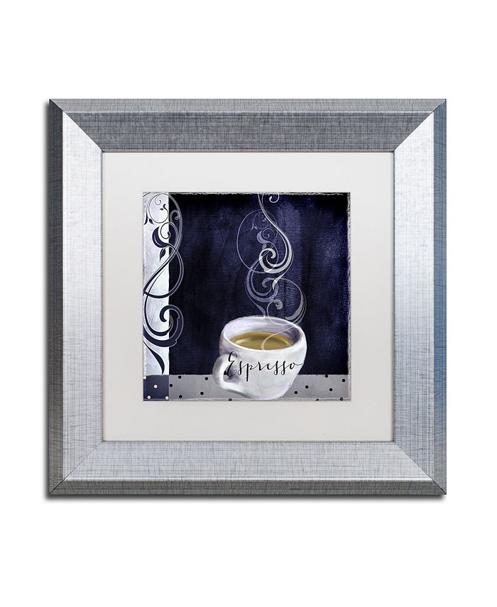 Trademark Global Color Bakery 'Cafe Blue Iv' Matted Framed Art, 11" x ...