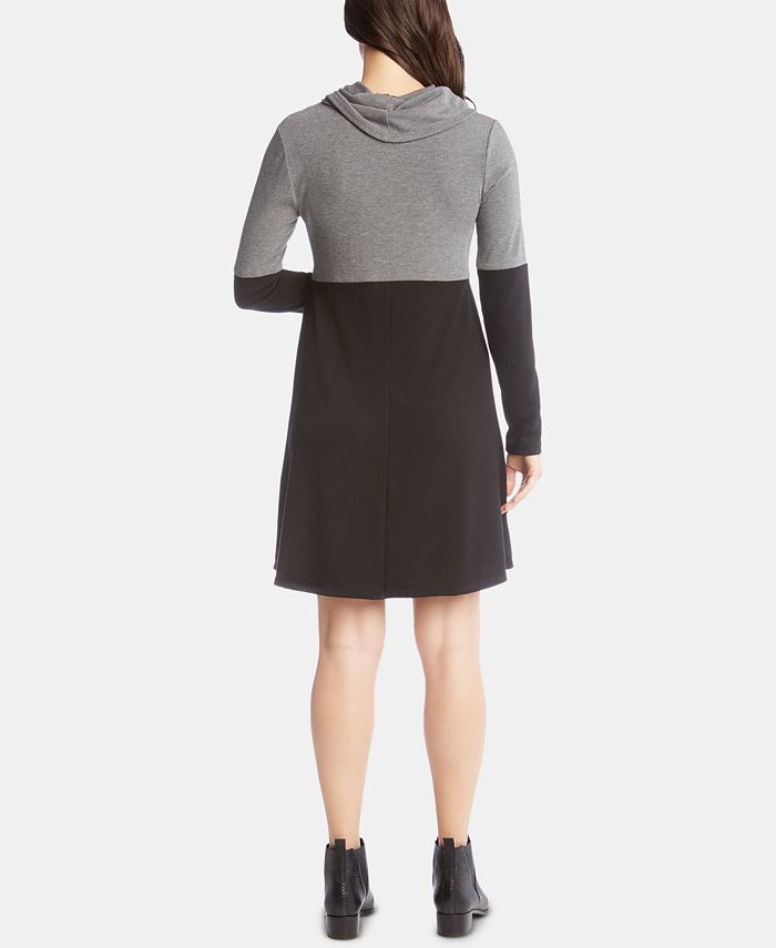 Karen Kane Colorblock Cowlneck A-Line Dress - Macy's