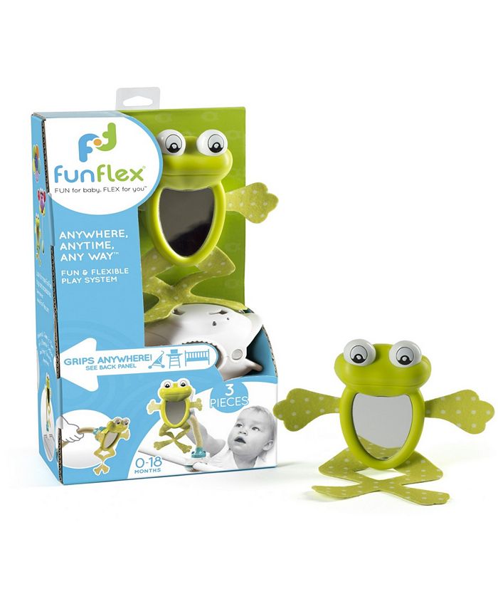 FUN FLEX Best Award Winning 3-In-1 Infant Baby Frog Mirror Activity Toy ...