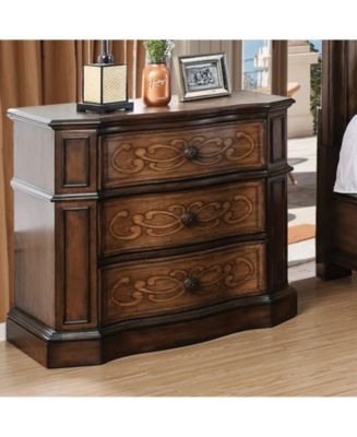 Transitional Style Wooden Night Stand, Brown - Macy's