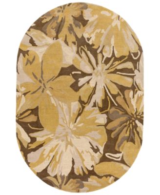 CLOSEOUT! Surya Athena ATH-5115 Tan 8' x 10' Oval Area Rug - Macy's