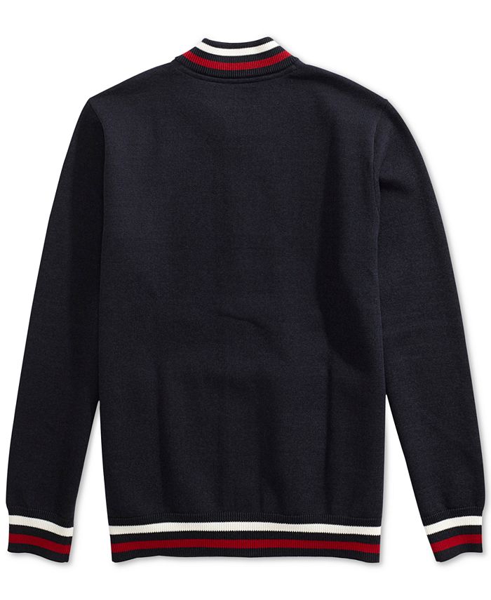 Tommy Hilfiger Men's Basic Baseball Sweater with Magnetic Zipper - Macy's