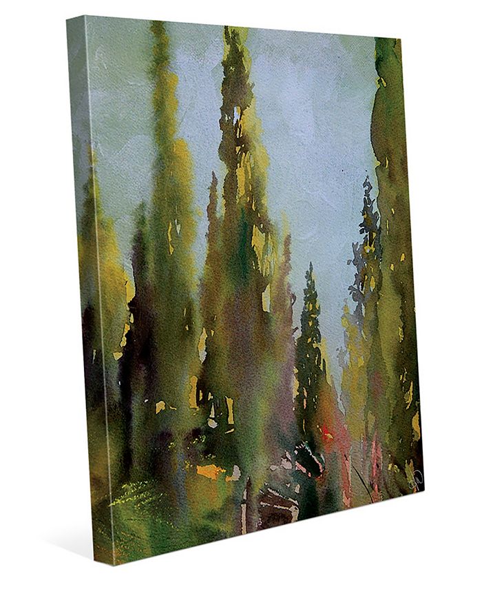 Creative Gallery Watercolor |talian Cedar Trees On 16" X 20" Canvas ...