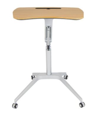 Offex Ridge Height Adjustable Mobile Desk, Sit to Stand Up Pneumatic ...