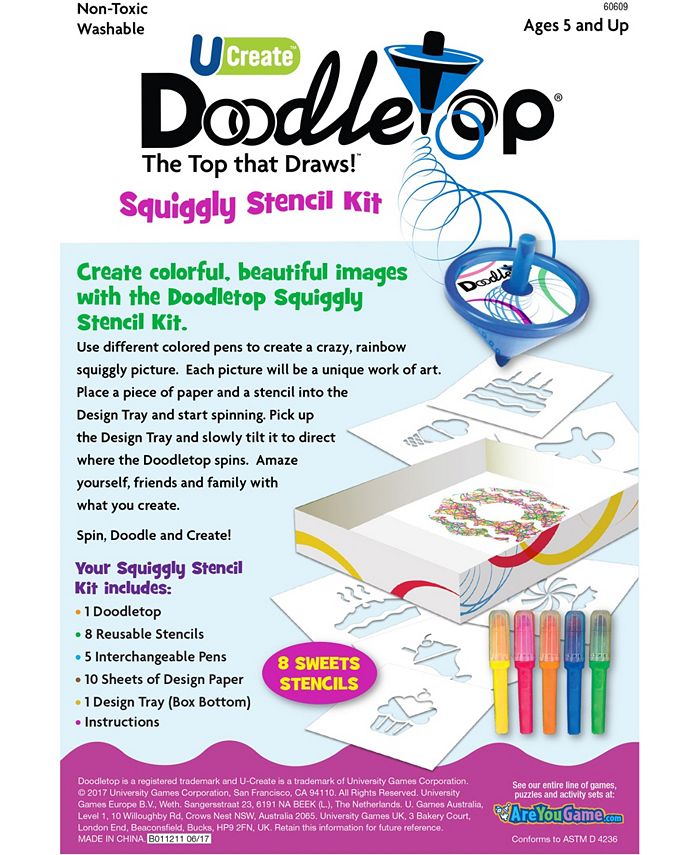 U-Create Doodletop Stencil Kit - Sweets - Macy's