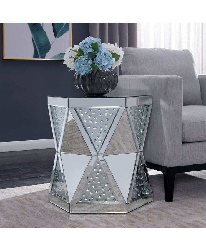 Furniture of America Kareena Diamond-Patterned End Table - Macy's