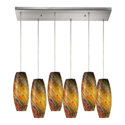 Vortex 6- Light Pendant in Satin Nickel - Macy's