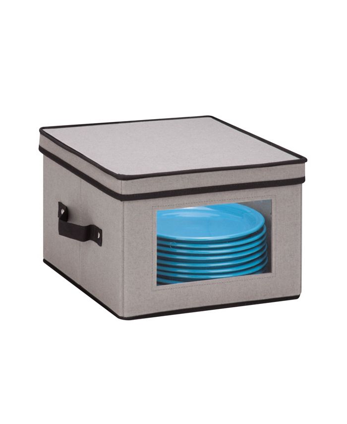 Honey Can Do 12" x 12" Window Storage Box, Gray - Macy's