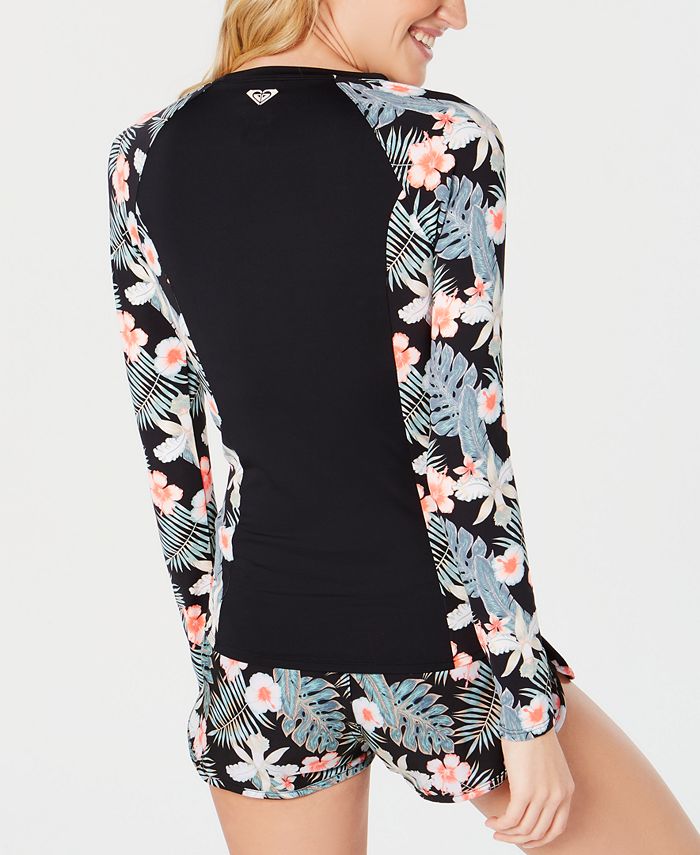 Roxy Juniors' Printed Rash Guard - Macy's