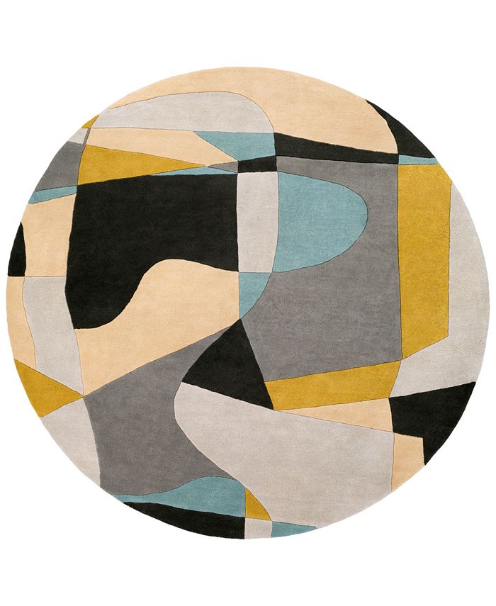 Surya Forum FM-7194 Olive 4' Round Area Rug - Macy's