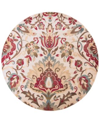 CLOSEOUT! Surya Riley RLY-5017 Dark Red 8' Round Area Rug - Macy's