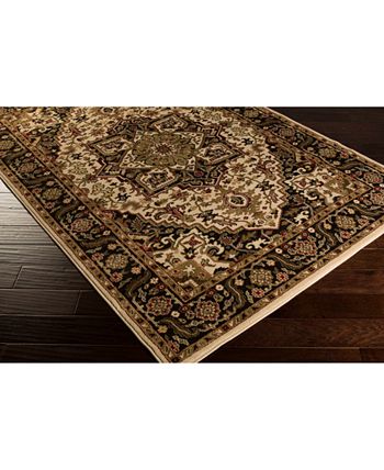 Surya Riley RLY-5038 Dark Brown 4' x 5'5" Area Rug - Macy's