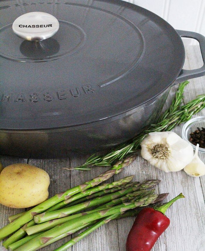 Chasseur French Enameled Cast Iron 6 Qt. Oval Dutch Oven - Macy's