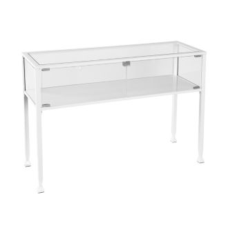 Brashear Faux Stone Console Table W Shelf - Macy's