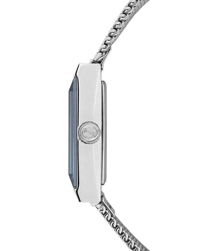Gucci Women's Swiss G-Frame Stainless Steel Mesh Bracelet Watch 14x25mm ...