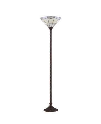 JONATHAN Y Moore Tiffany Torchiere Led Floor Lamp - Macy's