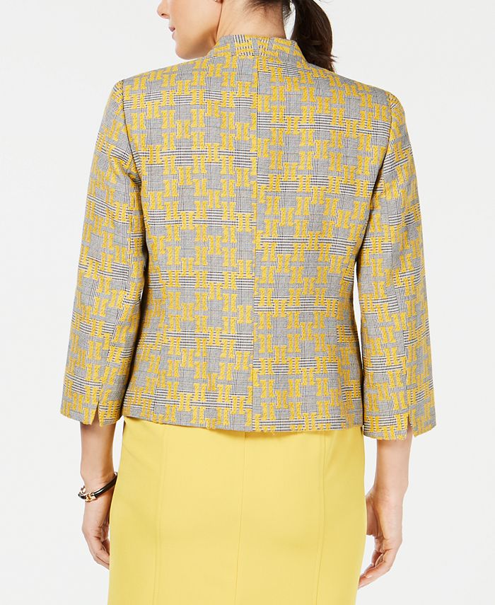 Kasper Jacquard Flyaway Jacket - Macy's