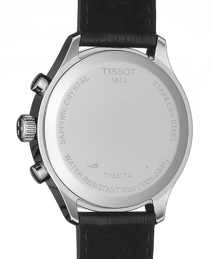 Tissot Men's Swiss Chronograph Chrono XL Classic T-Sport Black Leather ...