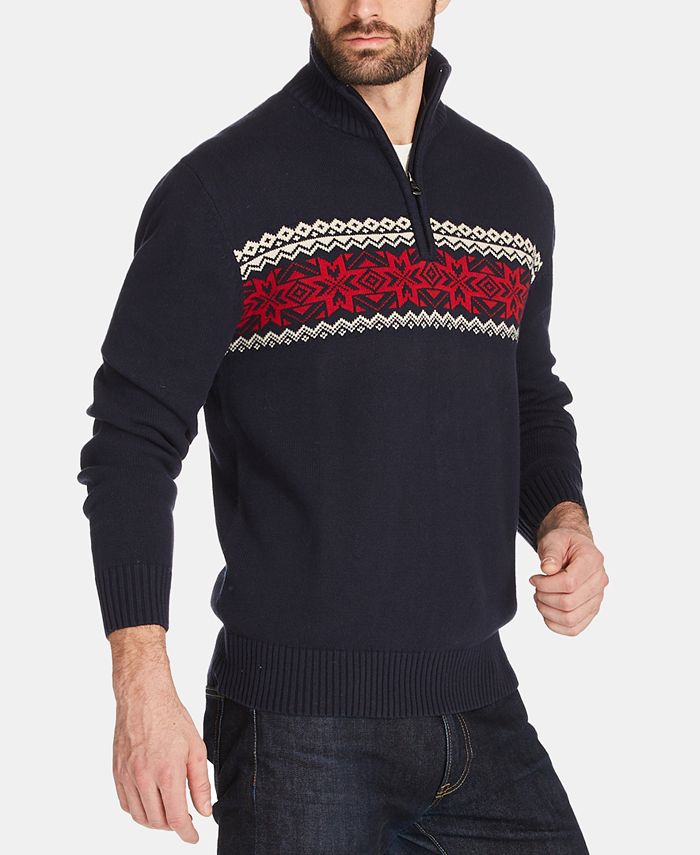 Weatherproof Vintage Men's Zip Ski Sweater - Macy's
