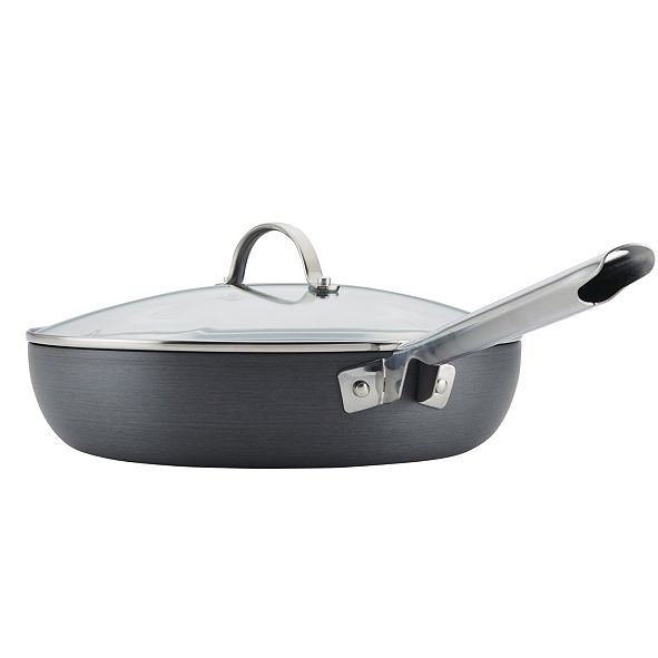 Anolon Professional Hard Anodized Nonstick Covered Deep 12" Skillet ...