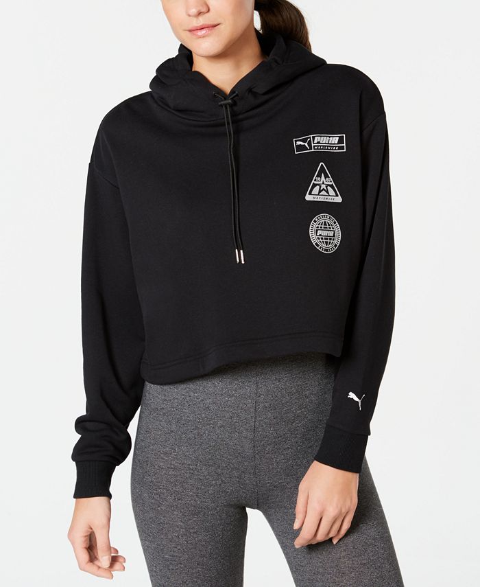Puma Cropped Logo Hoodie - Macy's