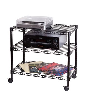 Honey Can Do 3-Shelf TV Stand and Portable Multimedia Cart - Macy's