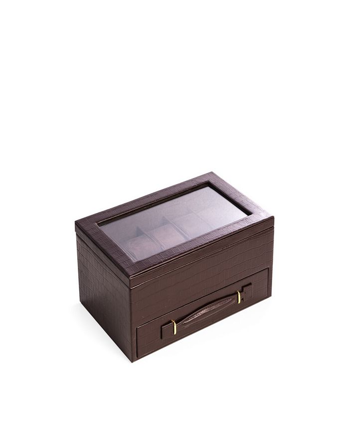 Bey-Berk Leather Watch Box - Macy's
