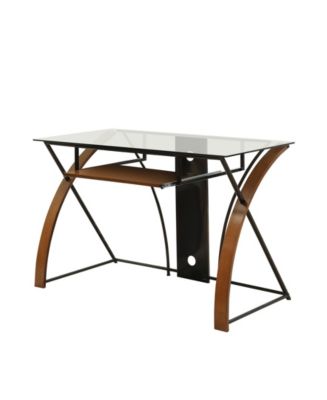 Kyran Computer Desk with Keyboard Tray - Macy's