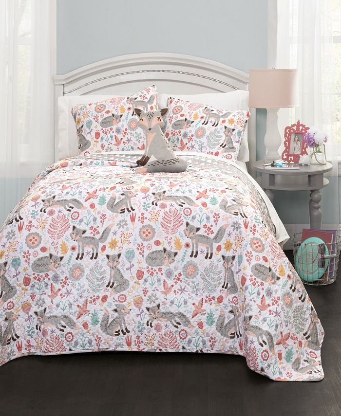 Lush Décor Pixie Fox 3-Pc Set Twin Quilt Set - Macy's