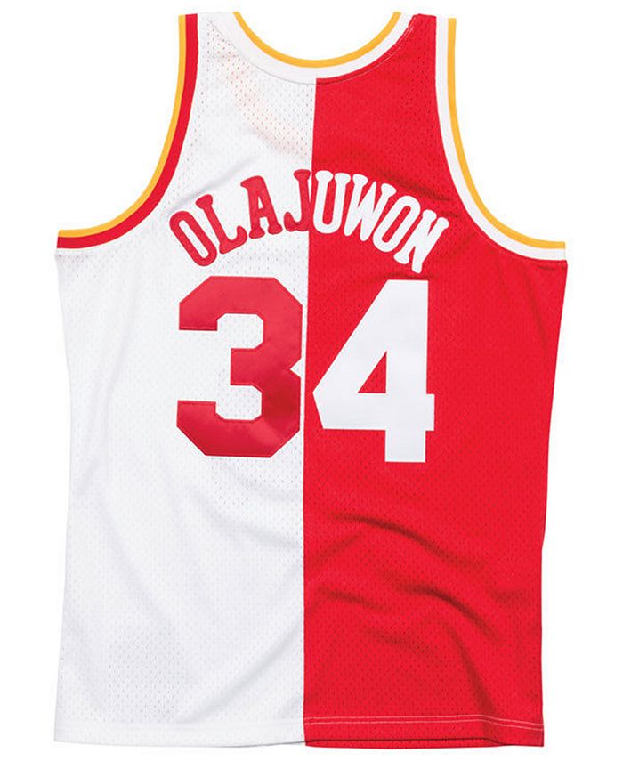 Mitchell & Ness Men's Hakeem Olajuwon Houston Rockets Split Swingman ...
