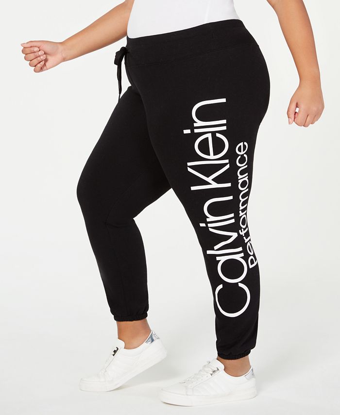 Calvin Klein Plus Size Oversize Logo Joggers Macys