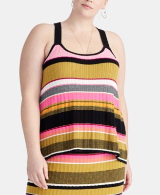 RACHEL Rachel Roy Trendy Plus Size Kennedy Striped Top - Macy's